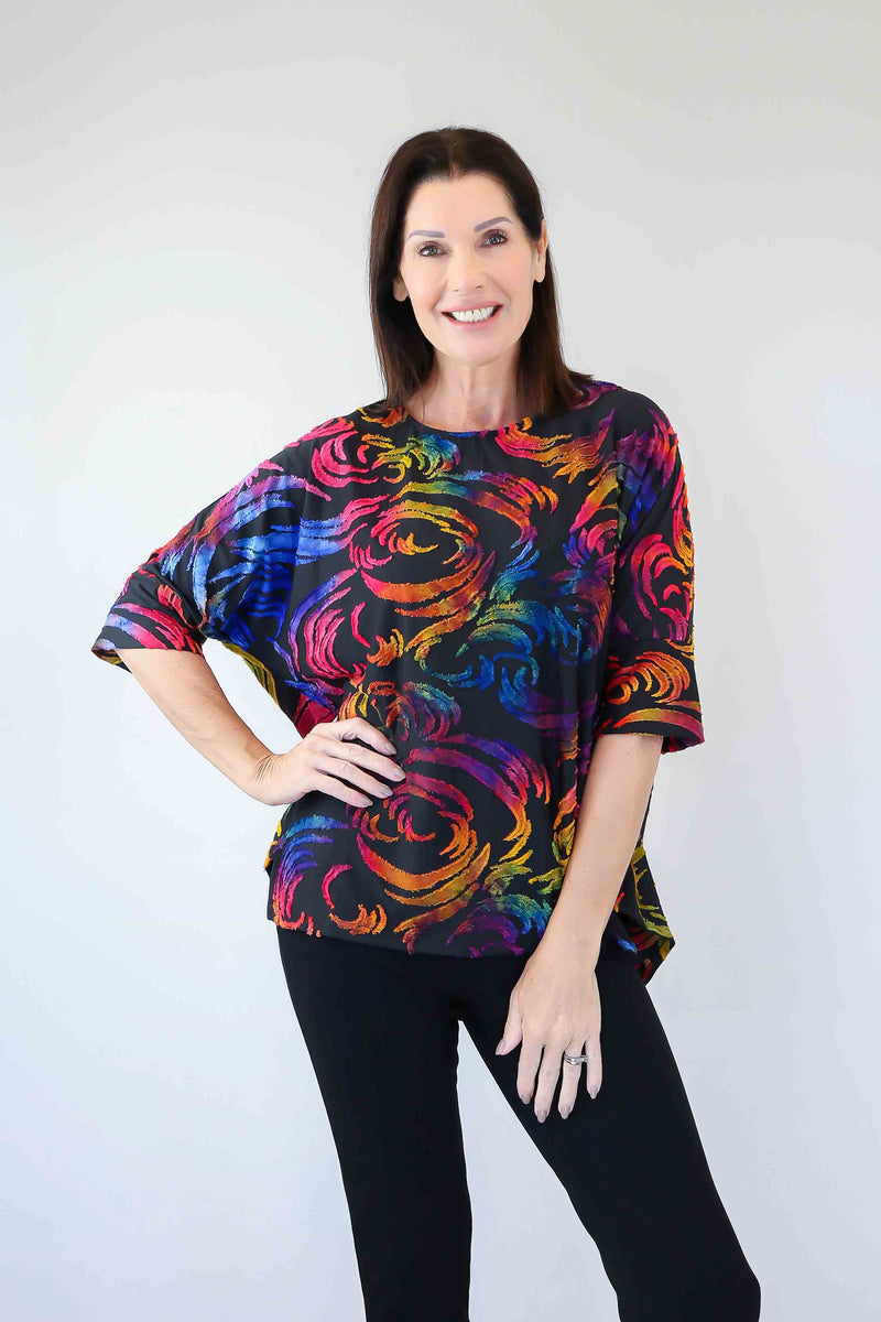 Merric Soft Stretchy Printed Top